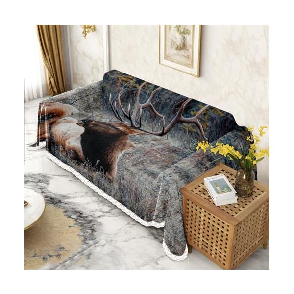 商品名:  MSINMKOK Couch Covers Elk Deer Animal Washable Throw Covers for Couch Loveseat Sofa Cover Sofa Slipcover Pets Dogs...
