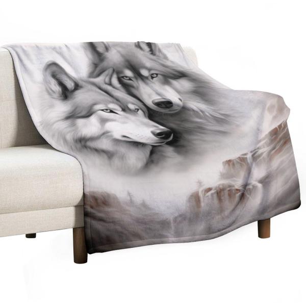 商品名:  Wolf Mountain Throw Blankets,Blanket Premium Super Soft Cozy Warm Bed Blanket Couch Decorative Throw Blankets for ...