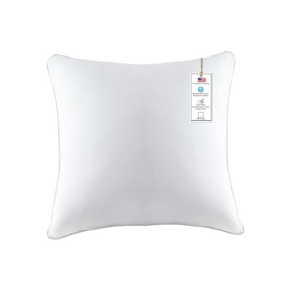 商品名: A1 HOME COLLECTIONS ダウンフェザースローピローインサート 20x20インチ ホワイト 2個 A1 Home Collections A1HC Throw Pillow Insert Down Feather F...