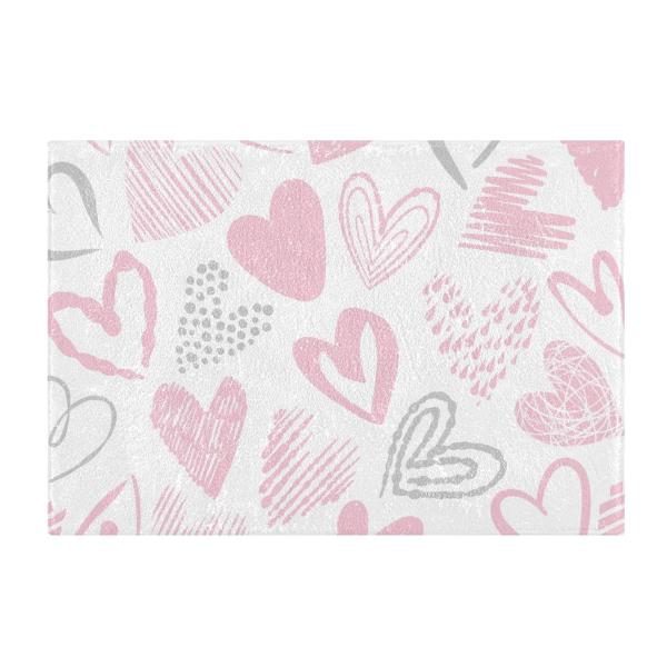 商品名:  susiyo Bathroom Rug Mat Simple Pink Hearts Bath Mat Super Soft Absorbent Plush Shaggy Bath Rugs Non Slip Quick Dry...