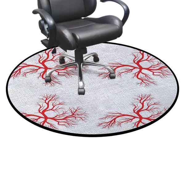 商品名:  Red Floor Mat Round Washable Non-Slip Indoor Carpet for Living Room Dining Bedroom Home Watercolors Leafless Fall ...