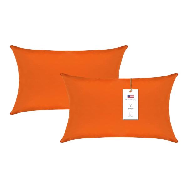 商品名: A1 HOME COLLECTIONS A1HC 豪華な屋外防水枕カバー 12x20インチ (2枚パック) バーニングオレンジ プールエリア 庭 ソファ 椅子 ベッド テント パティオ用 A1 HOME COLLECTIONS A...