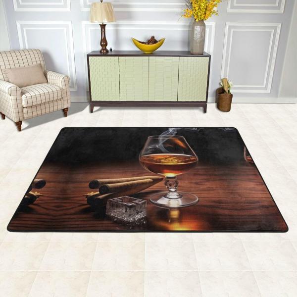 商品名:  KIROJA Cigar and Whiskey Area Carpet,Soft Rug Mat Cozy Short Pile Bath Carpet for Living Room,Bedroom,Office Decor...