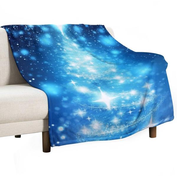 商品名:  Christmas Tree Blue Winter Snowflake Throw Blankets,Blanket Premium Super Soft Cozy Warm Bed Blanket Couch Decorat...
