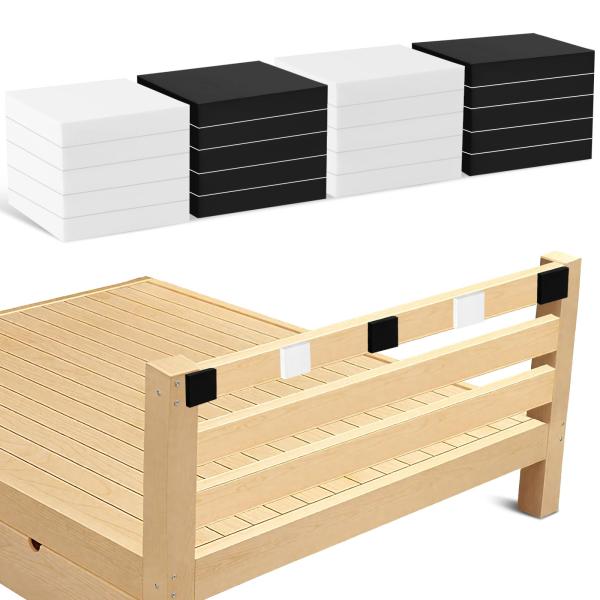 商品名: 揺れ防止 ヘッドボード ストッパー 壁用 ブラック&amp;ホワイト 20個 Anti Shake Headboard Stoppers for Wall, 20Pcs Wall Protector from Furniture,...
