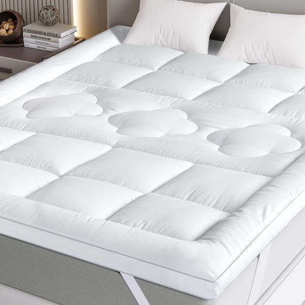商品名:  FLEXPEDIC King Mattress Topper,Extra Soft Pillow Top Mattress Topper for Firm Bed,Extra Thick 800 GSM Down Alterna...