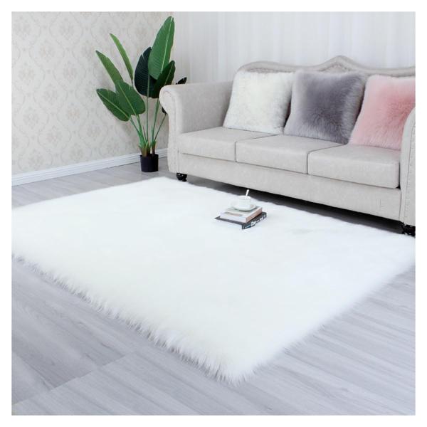 商品名:  KXCR Thicken Fluffy Plush Carpet Living Room Decoration Sheepskin Large Area Mat Bedside Rug Home Decoration Plush...