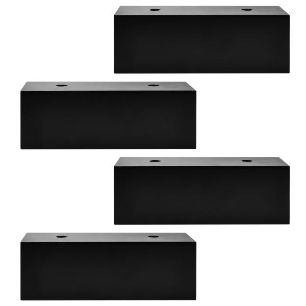 商品名: TCHOSUZ 2インチ/5cm 木製ベッドライザー 4個パック ブラック I型ソファ脚 無垢材 家具の脚 家庭用 DIYプロジェクト カウチ ソファ オットマン ベンチ キャビネット ナイトスタンド テレビスタンド ブラック T...