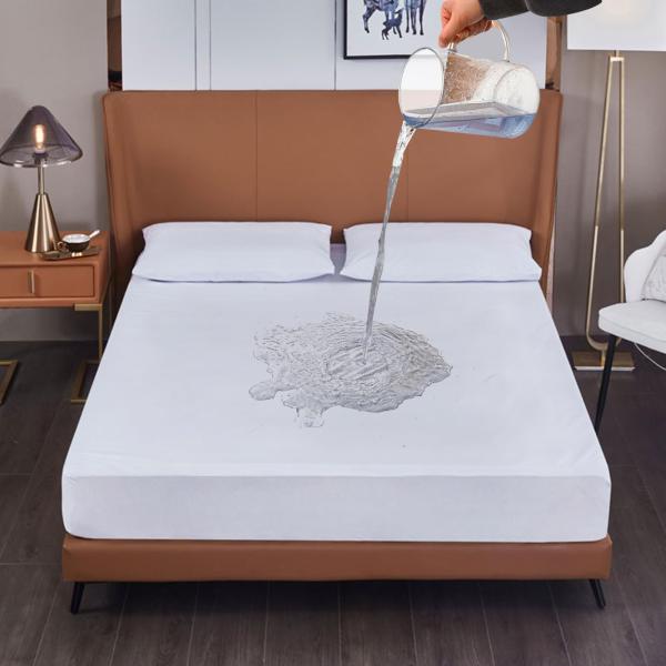 商品名: Reidio 防水マットレスプロテクター 綿100% ボックスシーツ ソフト 通気性 ノイズレス マットレスカバー 14インチ ディープポケット ベッドカバー (クイーン) 1枚 Reidio 1pcs Waterproof Ma...