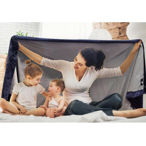 商品名:  Grounding Blanket for Sleeping, Grounding Blankets Big Size 55IN* 79IN with Conductive Silver &amp; Soft Flannel f...