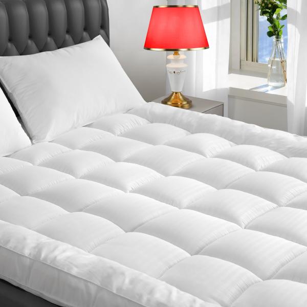 商品名:  Extra Thick Fitted Mattress Topper - King Size | Cooling Pillow Top Mattress Pad with Plush Soft Down Alternative ...