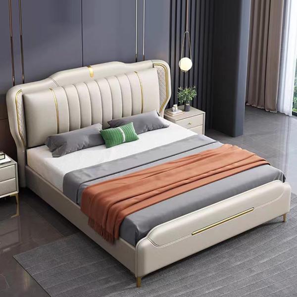 商品名:  OUDINI Fabric Bed Modern Storage Platform Bed Frame No Box Spring Needed Strong Wood Slats Support LED Bed Frame Q...