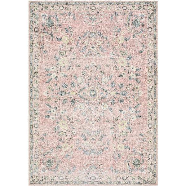 商品名:  Mark&amp;Day Washable Rugs, 2x3 Jeaneen Traditional Light Grey/Rust Area Rug, Grey Taupe Pink Carpet for Living Ro...