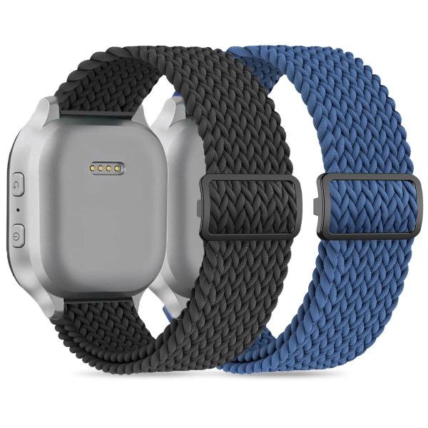 商品名: Wizvv 編組バンド 20mm Cosmo JrTrack 3/2 /2SE /1 /Cubitt Teens/Cubitt Jr スマートウォッチに対応 男の子/女の子向け 伸縮性ナイロンストラップ 交換用通気性リストバンド ...