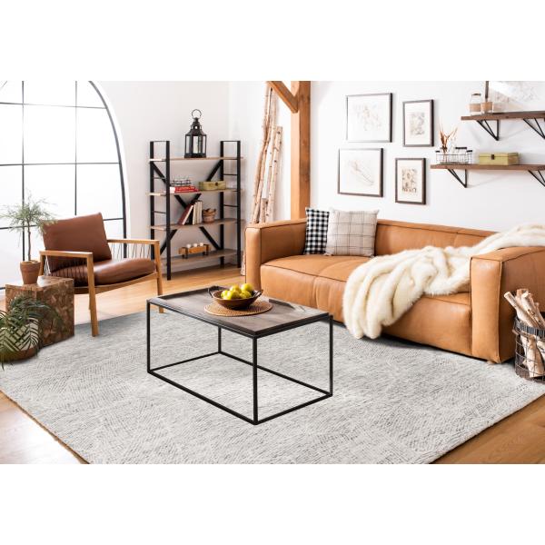 商品名: SAFAVIEH メトロコレクションアクセントラグ - 2フィート×3フィート、ダークグレー&amp;アイボリー、トランジショナルデザイン、廊下、バスルーム、ホームオフィスの交通量の多いエリアに最適(MET999H-2) SAFA...