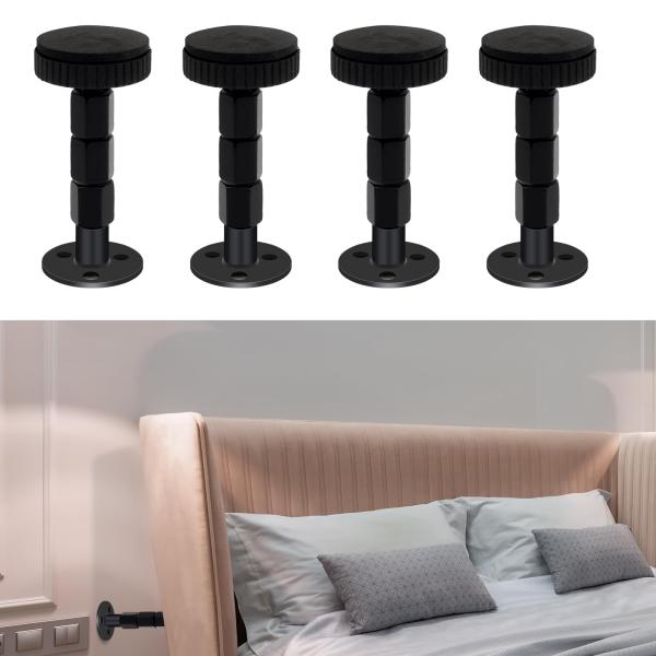 商品名: IPEROT 壁用ヘッドボードストッパー 4個パック ベッドストッパー 1.2インチ~3.38インチ 調節可能なベッドフレーム 揺れ防止ツール 壁とソファの間のバンパーとして機能し、ベッドフレーム、ヘッドボード、しわにならない I...