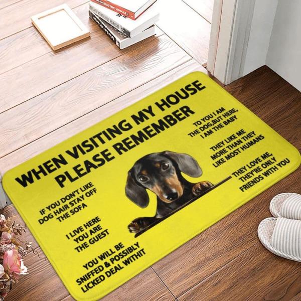 商品名:  PuseTaer When Visiting My House Please Remember Dachshund Dog Indoor Doormat Durable Welcome Front Door Mats Entry...