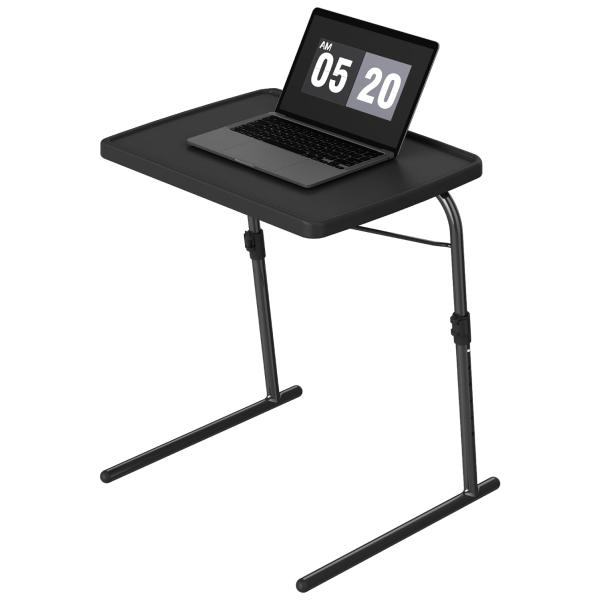 商品名: TRINEAR テレビトレイテーブル 16.9 x 22 x 29.1インチ XL PRO 折りたたみディナーテーブル 高さ6段階&amp;3段階の傾斜角度調整 大きなソファデスク 仕事用 ポータブルで調節可能なノートパソコンデス...