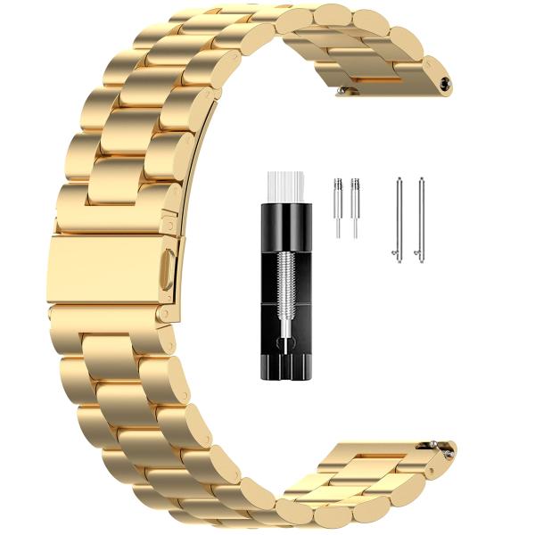 商品名: FitTurn 22mmバンド COROS PACE 3スマートウォッチ対応 交換用メタルブレスレット プレミアムソリッドステンレススチール腕時計バンドストラップリストバンド COROS PACE 3スマートウォッチ用 (ゴールド...