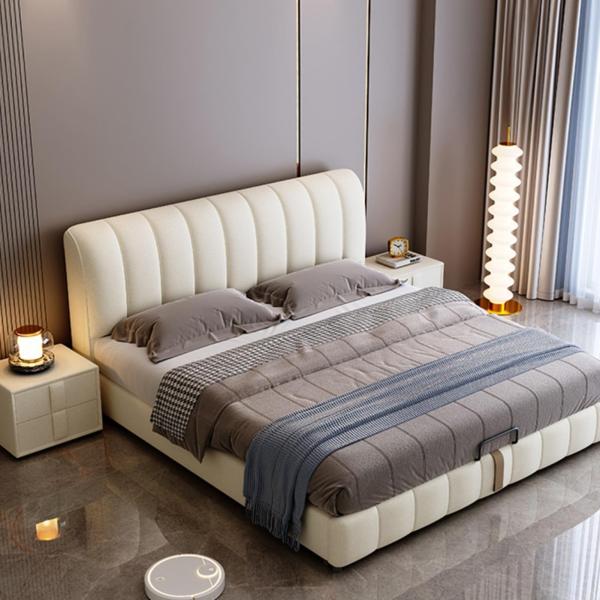 商品名:  OUDINI Modern and Simple Full Size Bed Frame Queen Bed Frame Storage Bed Solid Wood Bed No Box Spring Needed Easy ...