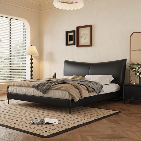商品名:  OUDINI Black Queen Bed Frame Storage Bed Modern and Simple Full Size Bed Frame Easy Assembly No Box Spring Neededブ...