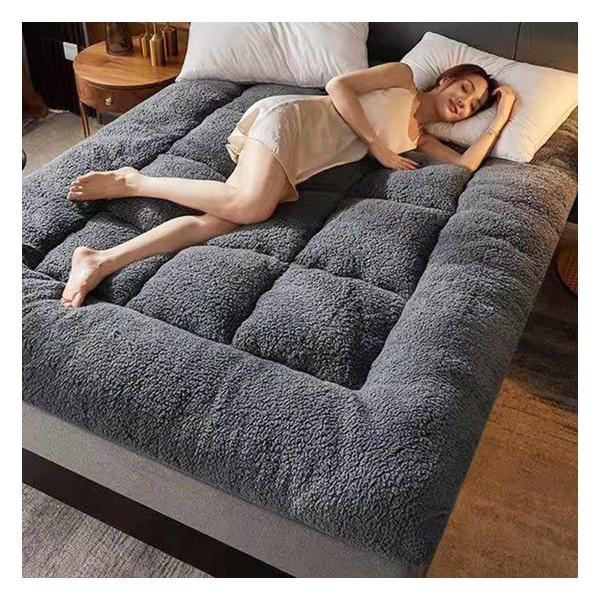 商品名:  OBONG Sherpa Fleece Mattress Topper Full Queen Ultra Soft Mattress Pad Extra Thick Plush Breathable Bed Topper Dow...