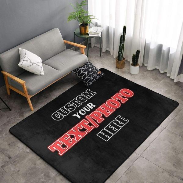 商品名:  Custom Logo Rugs - Personalized Area Rugs Add Your Own Photo Text, Customize Carpet Washable Door Mat Decorative f...
