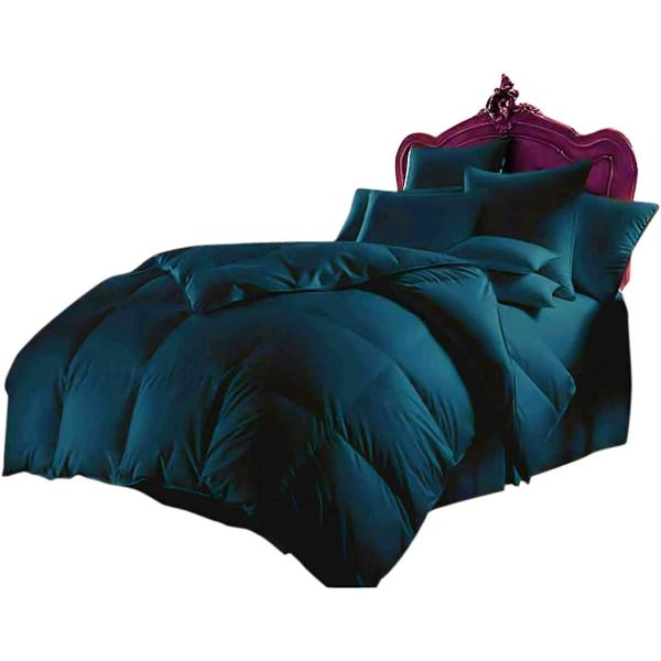 商品名:  Oversized King Comforter Set 3 Piece Bed in A Bag Down Alternative Comforter for Oversized King Size Bed - Teal Bl...