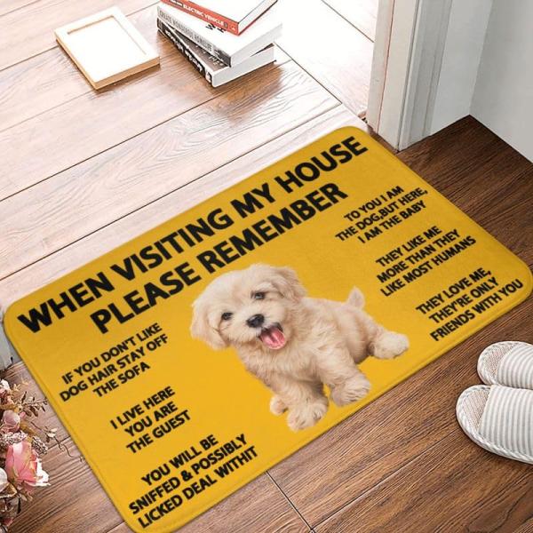 商品名:  When Visiting My House Please Remember Poodle Dog Indoor Doormat Durable Welcome Front Door Mats Entryway Rugs Non...