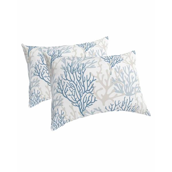 商品名:  Kontanderi Grey Blue Coastal Standard Pillow Cases Set of 2, Soft Breathable Pillow Covers with Envelope Closure D...
