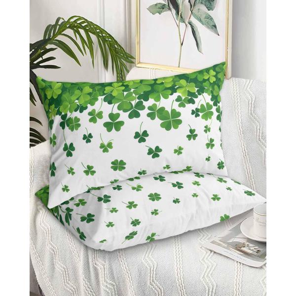 商品名:  DecorLovee St. Patrick's Day Pillow Cases Standard Size Set of 2 - Microfiber Bed Throw Pillow Covers, Weeping Luc...