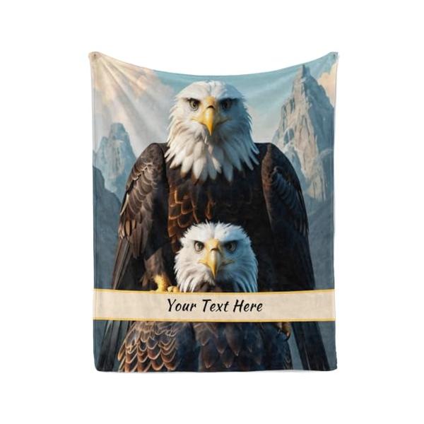 商品名:  Customized Eagle Blanket, Personalized Throw Blanket for Couch Sofa Bed, Soft Warm Fuzzy Cozy, 60" x 80"ブランド: CUSP...
