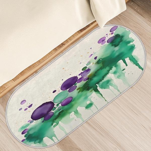 商品名:  Oval Fluffy Soft Area Rug Ink Splashes Shaggy Carpet for Sofa Bedroom Nursery Floor Mat Oval Runner Rugs for Livin...