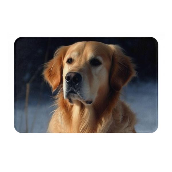 商品名: OUSIKA ゴールデンレトリバー プリント エリアラグ スーパーソフト フランネル バスマット 滑り止め バスマット 洗濯可能 スローラグ 装飾 フロアマット カーペット リビングルーム ソファ 寝室用 ホワイト OUSIKA ...