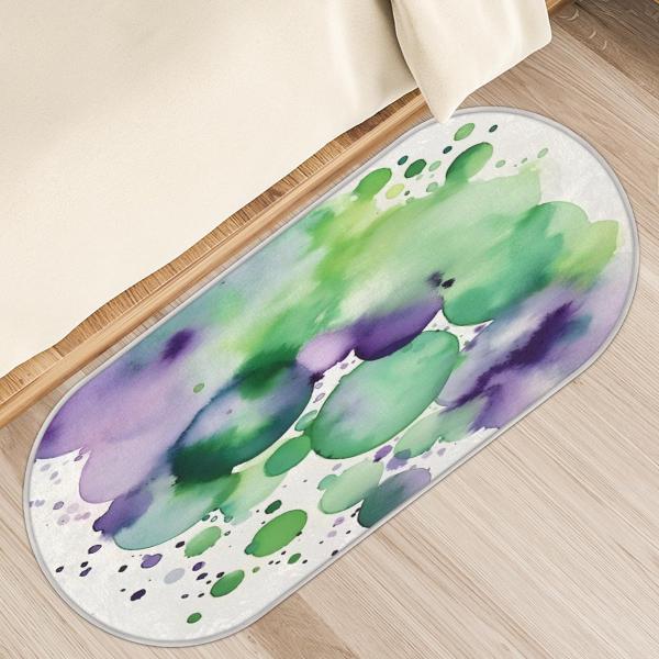 商品名:  Oval Fluffy Soft Area Rug Ink Splashes Shaggy Carpet for Sofa Bedroom Nursery Floor Mat Oval Runner Rugs for Livin...