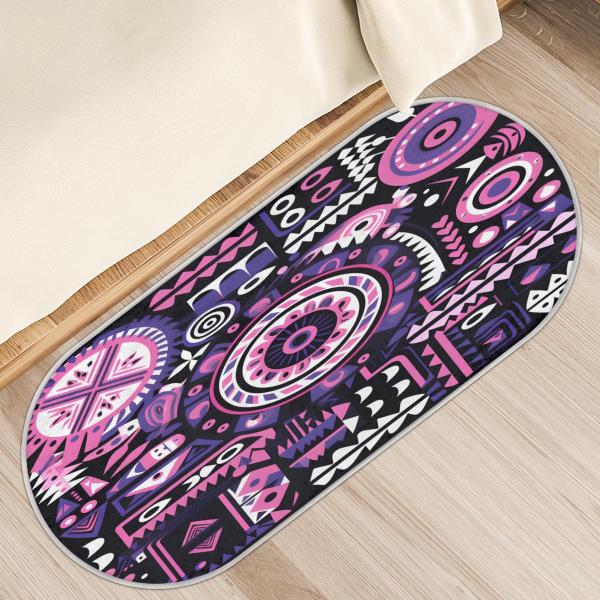 商品名:  Oval Fluffy Soft Area Rug Abstract Color Pattern Shaggy Carpet for Sofa Bedroom Nursery Floor Mat Oval Runner Rugs...