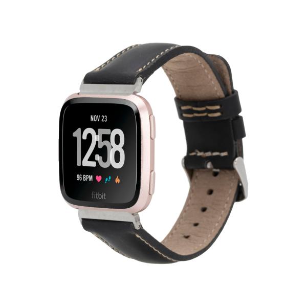 商品名: HARDISTON スマートウォッチバンド Fitbit Versa 3/Sense 1(Sense2には対応しません) ハンドメイド 本革製 Fitbit Watch バンド 交換用レザーストラップ 男女兼用 (S、ブラック) ...