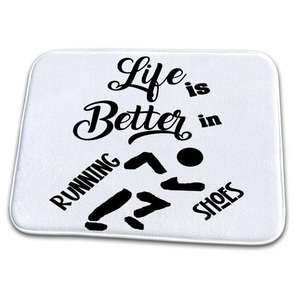 商品名:  3dRose Bathroom Bath Rug Mat - Funny Cute Life is Better with Running Shoes Runner Sports Sports and Hobbiesブランド: ...
