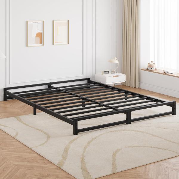 商品名:  IDEALHOUSE 6 Inch Full Size Bed Frame Heavy Duty Metal Platform Bed Frame with Steel Slat Support, Mattress Founda...