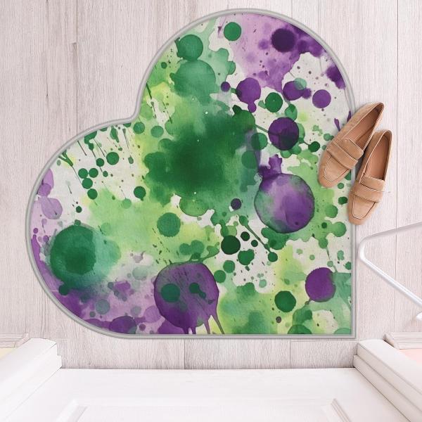 商品名:  Fluffy Ultra Soft Heart Area Rug Colorful Ink Splashes Plush Shaggy Carpet for Sofa Bedroom Bathroom Bedside Floor...