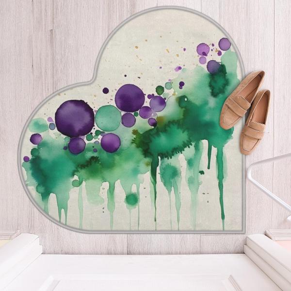 商品名:  Fluffy Ultra Soft Heart Area Rug Ink Splashes Plush Shaggy Carpet for Sofa Bedroom Bathroom Bedside Floor Door Mat...