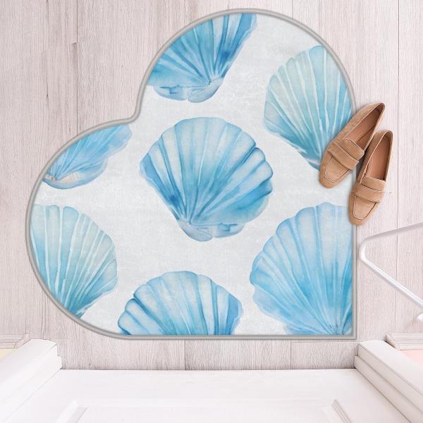 商品名:  Fluffy Ultra Soft Heart Area Rug Sea Shell Plush Shaggy Carpet for Sofa Bedroom Bathroom Bedside Floor Door Mat No...