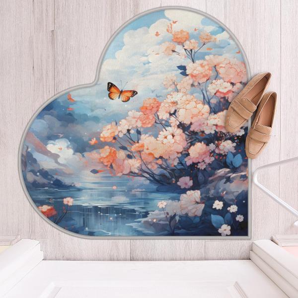 商品名:  Fluffy Ultra Soft Heart Area Rug Butterfly Cloud Plush Shaggy Carpet for Sofa Bedroom Bathroom Bedside Floor Door ...