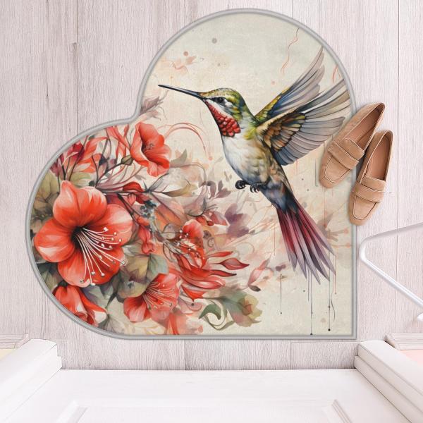 商品名:  Fluffy Ultra Soft Heart Area Rug Humming Bird Plush Shaggy Carpet for Sofa Bedroom Bathroom Bedside Floor Door Mat...