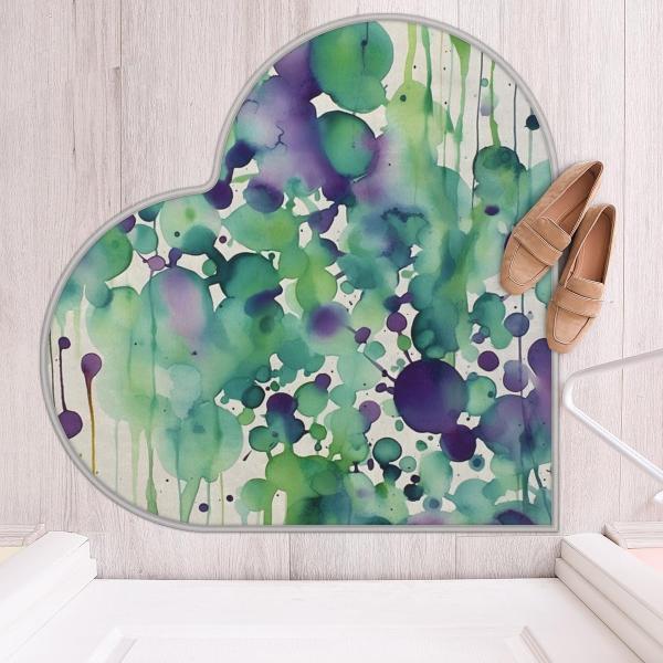 商品名:  Fluffy Heart Area Rug Colorful Ink Splashes Plush Shaggy Carpet for Sofa Bedroom Bathroom Bedside Floor Door Mat N...