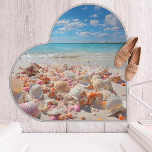 商品名:  Fluffy Heart Area Rug Summer Beach Starfish Plush Shaggy Carpet for Sofa Bedroom Bathroom Bedside Floor Door Mat N...