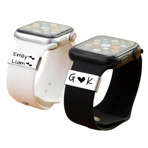 商品名:  Watch Charm - personalized Watch Band Charm - Custom Watch Charm -Watch Name Tag - Compatible for Smart Watch Band...