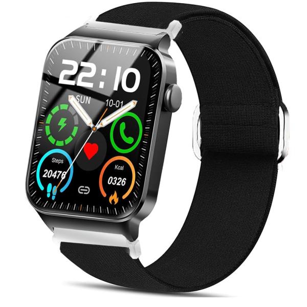 商品名: Lamshaw Donerton T50S T50Hスマートウォッチバンド 伸縮性 ナイロン製 調節可能な交換用ストラップアクセサリー Donerton T50S T50H 1.8インチスマートウォッチ/Uaue T50S 1.8...