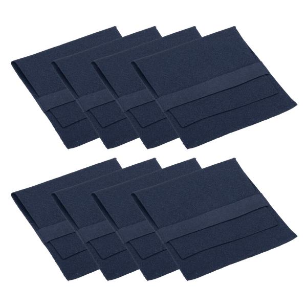 商品名: PATIKIL 10x10cm バンド付きジュエリーポーチ 8個パック マイクロファイバー ポータブル ソフトストレージバッグ ネックレス ブレスレット イヤリング ウォッチリング ブローチ用 ネイビーブルー PATIKIL 10...