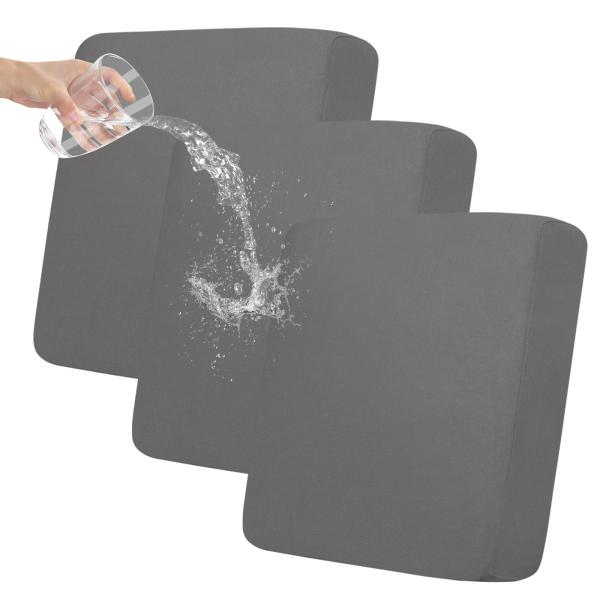 商品名: Easy-Going 100%防水チェア 特大ソファシートクッション スリップカバー ソファクッションカバー ストレッチ家具プロテクター 子供/ペット用(特大ソファクッション3点、ライトグレー) Easy-Going 100% W...